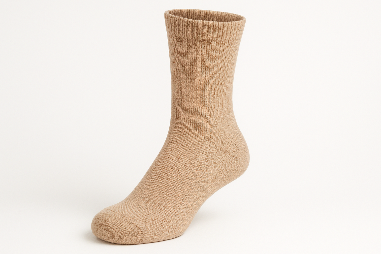12 PAIR - Tan Diabetic Crew Socks – CRESWELL SOCK MILLS